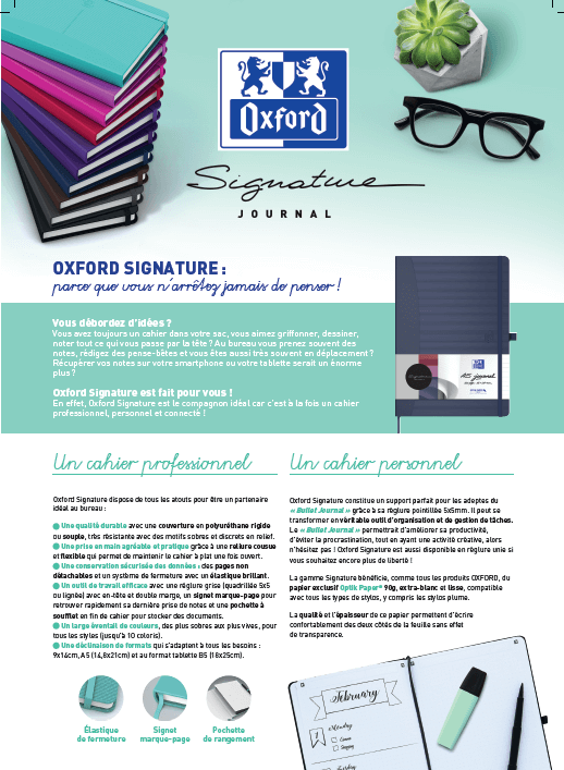 Oxford Signature Journal : le cahier professionnel, personnel et ...